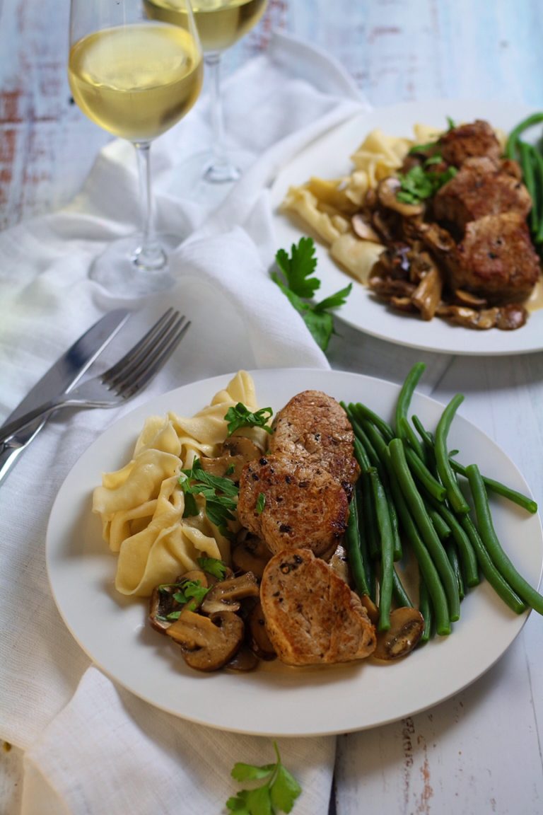 How To Make Creamy Mushroom Pork Medallions - Days of Jay