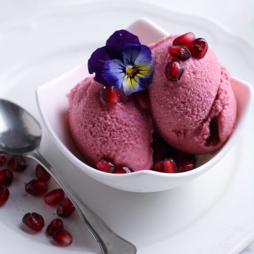 How to make No Churn Pomegranate Sorbet - Days of Jay