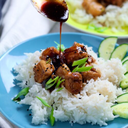 How to make irresistibly sticky Teriyaki Chicken and Rice