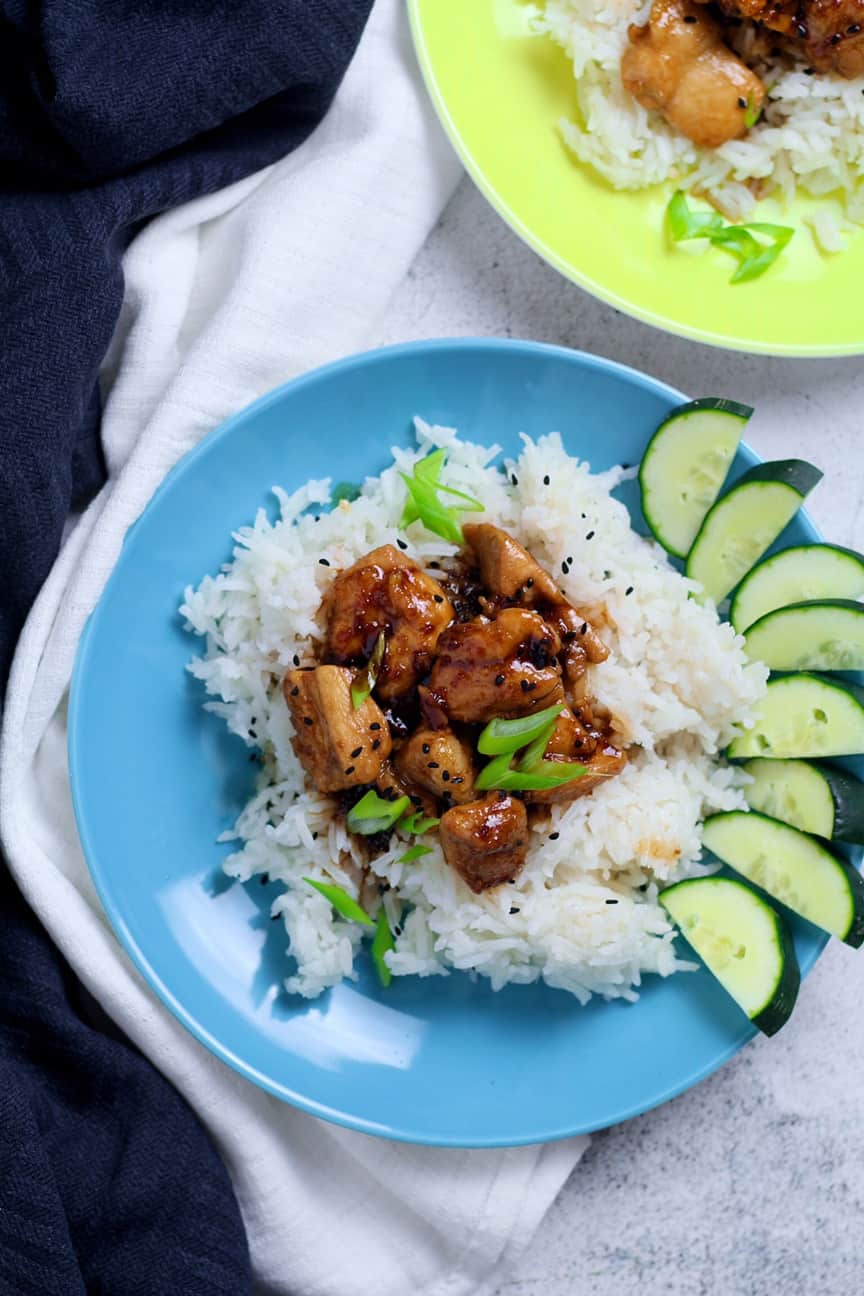 How to make irresistibly sticky Teriyaki Chicken and Rice