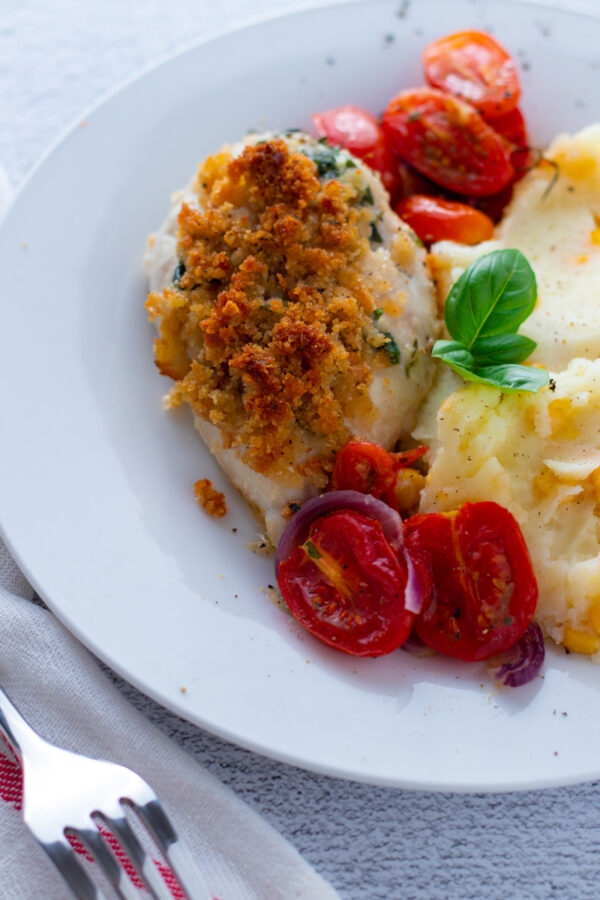 Extra juicy Garlic and Herb Crusted Chicken Breast Recipe