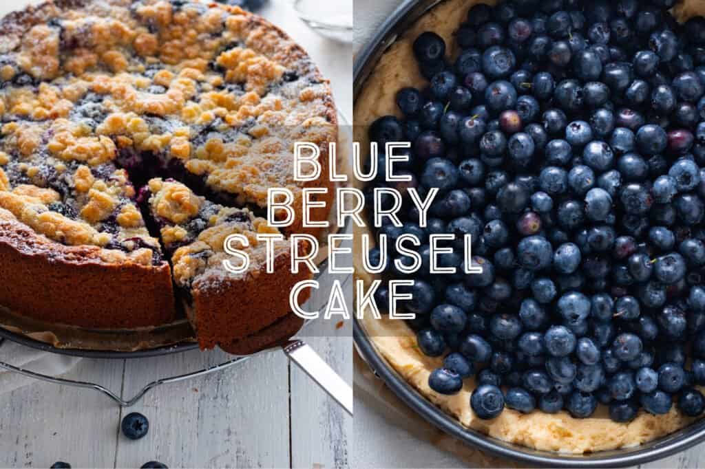 German Blueberry Streusel Cake - Days of Jay