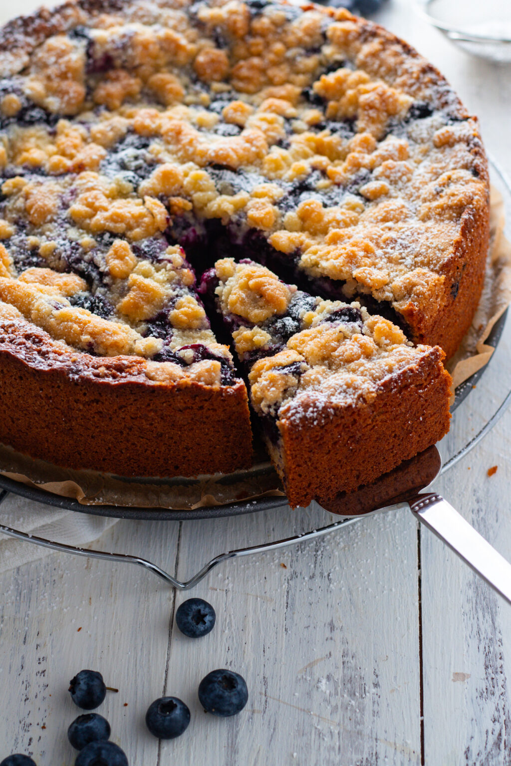 German Blueberry Streusel Cake - Days of Jay
