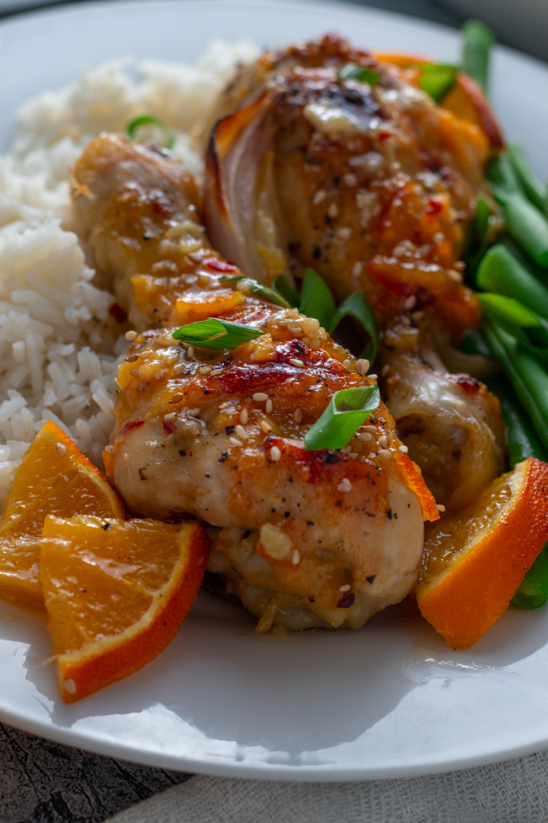 Sticky Orange Chicken Drumsticks - Days of Jay